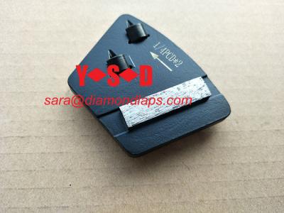 China YSD Concrete Trapezoid 2 Quarter Round PCD Scraper Grinding Block with One Diamond Segment for Floor Coating Revoval for sale