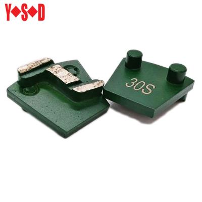 China S shape diamond segments of Plug N Go Toolings for grinding and polishing concrete for sale