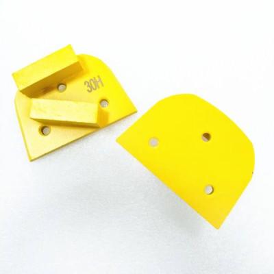 China 1 Segments Bar Metal Bond Concrete Diamond Grinding Tools With Magnetic Backing Or 3 Holes Stardard for sale
