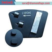 China Trapezoid Double Quarter Round PCD with 16/18 grit diamond segment bar for STI grinding machine for sale