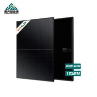 China 420W Monocrystalline Solar Panel with 182mm Half-Cut Cells and 21.3% Efficiency - TUV Certified All Black PV Module for sale