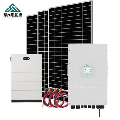 China 5KW 8KW 10KW 12KW Complete Solar Energy Storage System with LiFePO4 Battery and Hybrid Inverter for sale