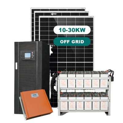 China 15KW Off-Grid Solar Power System with 240V Battery Bank and 20KW Inverter for Home & Commercial Use for sale