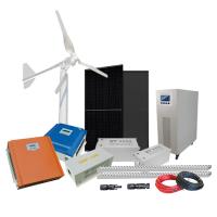 China 3KW Wind Solar Hybrid Power System with 24-384VDC Battery & Pure Sine Wave Inverter for Home Use for sale