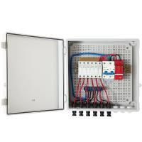 China 390×390×185mm PV Combiner Box 500VDC 63A with ABS Material and SPD Lightning Protection for Solar Systems for sale