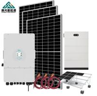China 5kW 10kW Hybrid Grid Solar System with 51.2V 200AH Battery and 450W Mono Panels for sale