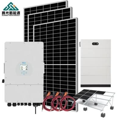China 4kW Hybrid Solar Energy System with TUV Certification - 51.2V 200AH Battery & 99% Efficiency Inverter for Industrial Off-Grid Power for sale