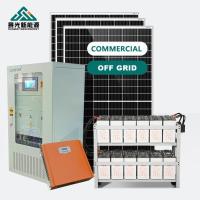 China 20KW 30KW Ground Mount Off-Grid Solar System 220VAC 380VAC with 240V Battery Bank and 600W Mono PERC Panels for sale
