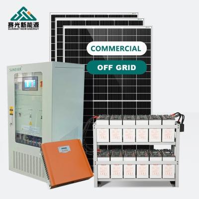China 20KW 30KW Ground Mount Off-Grid Solar System 220VAC 380VAC with 240V Battery Bank and 600W Mono PERC Panels for sale