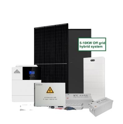 China 8kW Wall Mounted Off-Grid Solar System with 420W Panels and 5-20kWh LiFePO4 Battery for sale