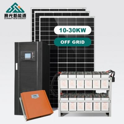 China 20KW Complete Off-Grid Solar Power System with 600W Mono PERC Panels and 240V Battery Bank for Home Use for sale