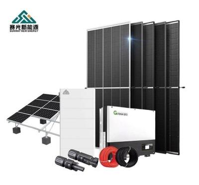 China 10kW Home Solar Energy System 10000W Solar Panel Kit with Battery Storage Hybrid Inverter for sale