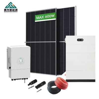 China 5000W 6000W 8000W Hybrid Solar Energy System with LiFePO4 Battery for sale