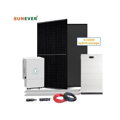 China 48V DC Hybrid On-Grid Solar Battery Storage System 3KW-10KW with 5.5KW Inverter and LiFePO4 Battery Options for sale