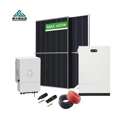China 15kW Roof Mounted Solar Energy System with Deye Growatt Afore Inverter 450W Panels for sale