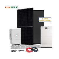 China 5kW 6kW 8kW 10kW Roof Mount Solar Power System with 51.2V 200AH Battery and Hybrid Inverter for sale