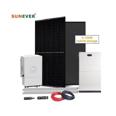 China 5KW Home Hybrid Solar System Monocrystalline 450W Panels Lithium Battery 51.2V for sale