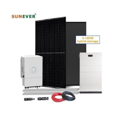 China 10kW Solar Power System 450W Monocrystalline Panels 51.2V 200Ah Lithium Battery Hybrid Inverter for sale