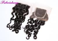 China Brazilian Wavy Hair 4x4 Lace Closure Loose Wave With Bleached Knots for sale
