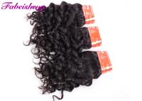 China 8A Black Curly Indian Virgin Remy Hair Double Drawn With Full Cuticle for sale