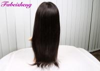China Smooth Straight Black Brazilian Front Lace Human Hair Wigs No Tangle No Shedding for sale