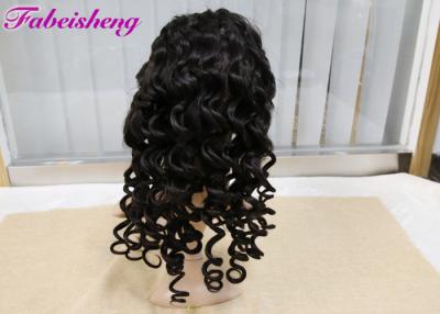 China Loose Wave Black Human Front Lace Wigs Brazilian Hair Full Cuticle for sale