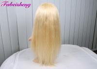 China 9A Wet And Wavy Indian Blonde Front Lace Wigs Human Hair Silky Straight for sale