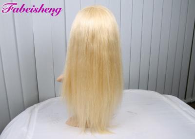 China 9A Wet And Wavy Indian Blonde Front Lace Wigs Human Hair Silky Straight for sale