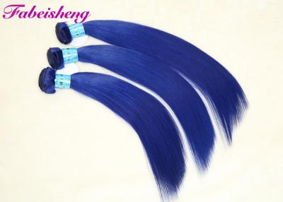 China Double Drawn Blue Colored Hair Extensions For Female Grade 9A for sale