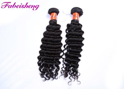 China Deep Wave Indian Human Hair / Indian Remy Hair Extensions 9A Grade for sale