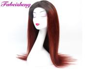 China Unprocessed Brazilian Front Lace Human Hair Wigs 10A Grade Tangle Free for sale