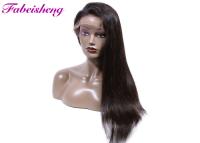 China Silky Straight Virgin Hair Front Lace Wigs Bleach Knots 200% Density for sale
