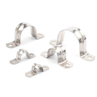 China OEM Galvanised Steel Saddle Clips Stamping Processing Abrasion Resistance for sale