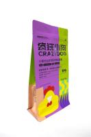 China Safety Printed Flat Bottom Zipper Pouch Plastic Packaging Bags For Dog Food for sale