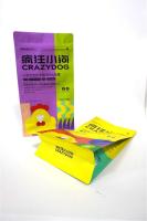 China Safety Printed Flat Bottom Zipper Pouch Plastic Packaging Bags For Dog Food for sale