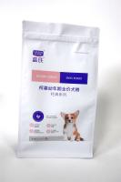 China Laminated Aluminum Foil Side Cat / Dog Resealable Pet Bag With Valve Or Canister Strap for sale