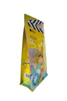 China Pet Dry Food Laminated Flat Bottom Packaging Bag With Zipper Top for sale