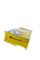 China Pet Dry Food Laminated Flat Bottom Packaging Bag With Zipper Top for sale