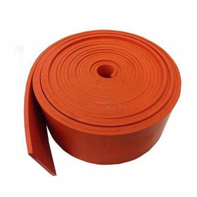 China Duro 40 Natural Rubber Conveyor Skirtboard Orange Red 10mm Thick 150mm Wide for sale