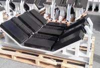 China Belt Support System Conveyor Impact Roller Bed 1220mm 1400mm 1500mm with UHMWPE Impact Bars for sale