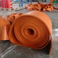 China Orange SBR Conveyor Skirt Board Rubber - 40 Shore A Hardness, 20MPa Tensile Strength for Belt Sealing Systems for sale