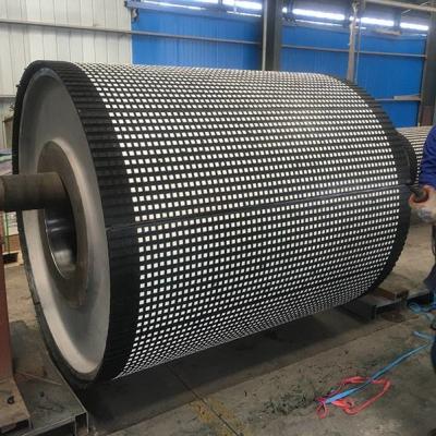 China Conveyor Drum Ceramic Bend Pulley Lagging Rubber Sheet 12-25mm Thickness 500mm Width for sale