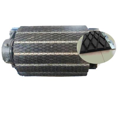 China Herringbone Rubber Lagging Conveyor Pulley - 12mm/15mm/20mm Thickness, 137mm Width with 22 kN/m Bonding Strength for sale