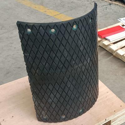 China Diamond Rubber Conveyor Pulley Lagging for Belt & Bucket Elevator - Bolt-On Design up to Ø1400×1400mm for sale