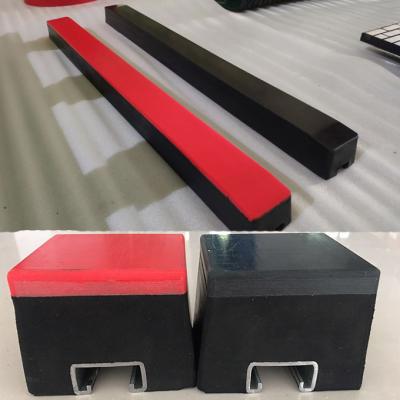 China Conveyor Impact Cradle Slide Bar 65A Impact Pad with 100×55mm to 280×100mm Sizes for Belt Conveyor Protection for sale