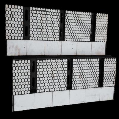 China Alumina Ceramic Rubber Wear Liners 300x300x12mm to 500x500x63mm for Industrial Conveyor Systems for sale