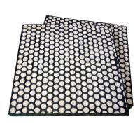 China 95% Alumina Ceramic Wear Plates 300x300x50mm for Mud Pump Industry with Rubber Backing for sale