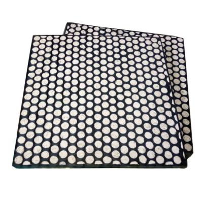 China 95% Alumina Ceramic Wear Plates 300x300x50mm for Mud Pump Industry with Rubber Backing for sale