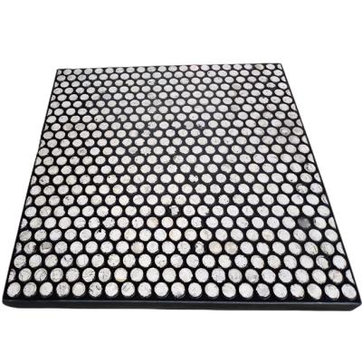 China Wear Resistant Rubber Ceramic Lining 95% Alumina Ceramic Wear Plate with 3.64 g/cm³ Density for sale