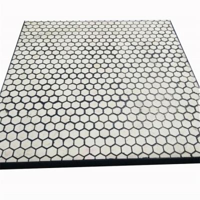 China CN Bonding Rubber Ceramic Wear Liners for Gold Slurry - 92-95% Alumina, 3.64 g/cm³ Density, 9 Mohs Hardness for sale